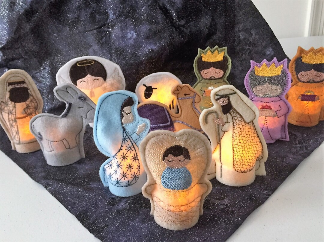 Nativity Tea Light Set, 11 Piece Craft Felt Perfect for Seniors or ...