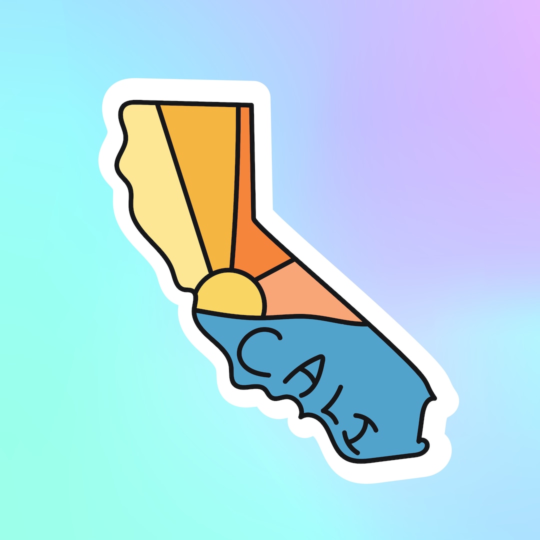 California Sticker, Vinyl Sticker, Laptop Stickers, Vinyl Stickers ...