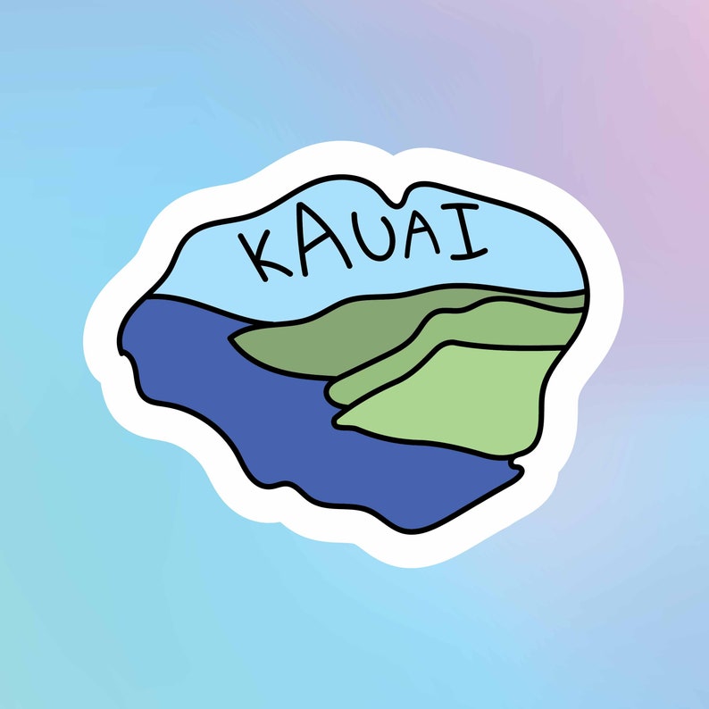 Hawaiian Islands Sticker Pack Maui Vinyl Sticker Big Island - Etsy
