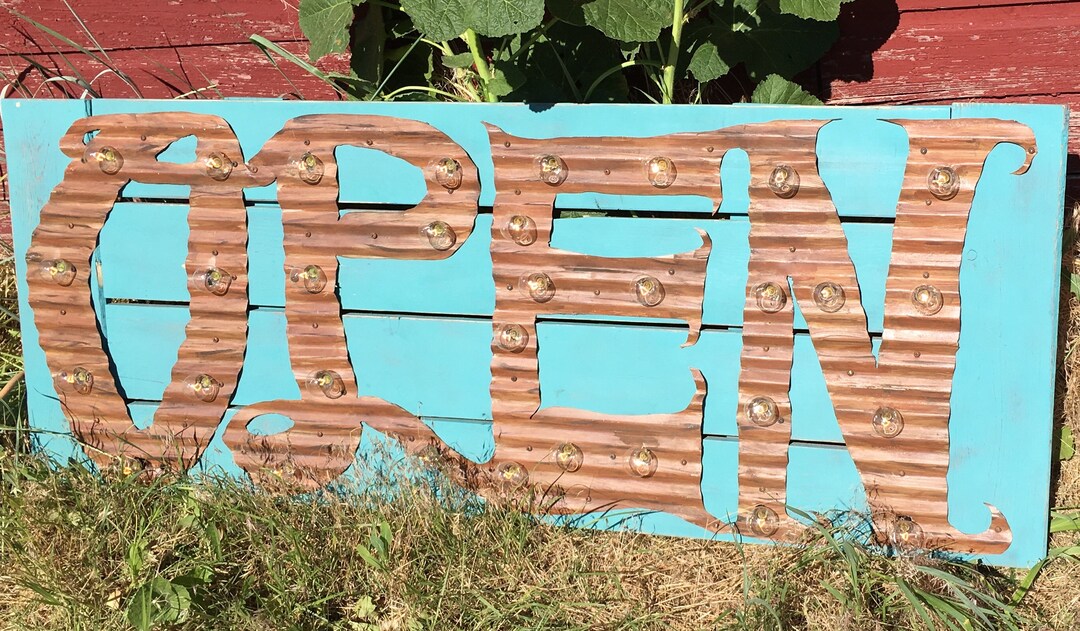 Custom Order Lighted Open Sign - Etsy