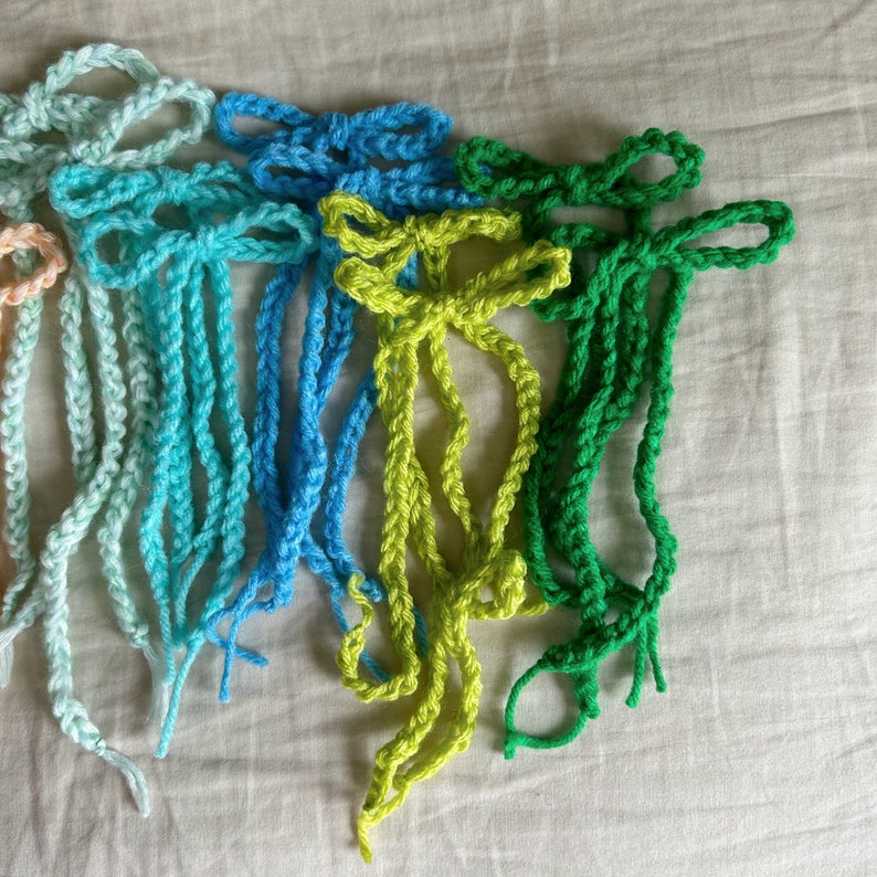 Crochet Hair Ribbons - Etsy