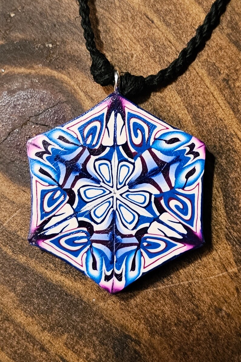 Premo Clay Kaleidoscope Pendant Necklace - Etsy