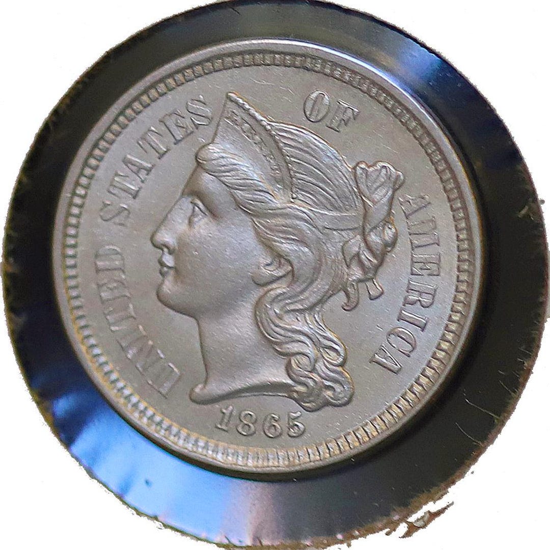 1865 Three Cent Nickel / 3 Cent Nickel - Gem BU / MS / UNC - Etsy