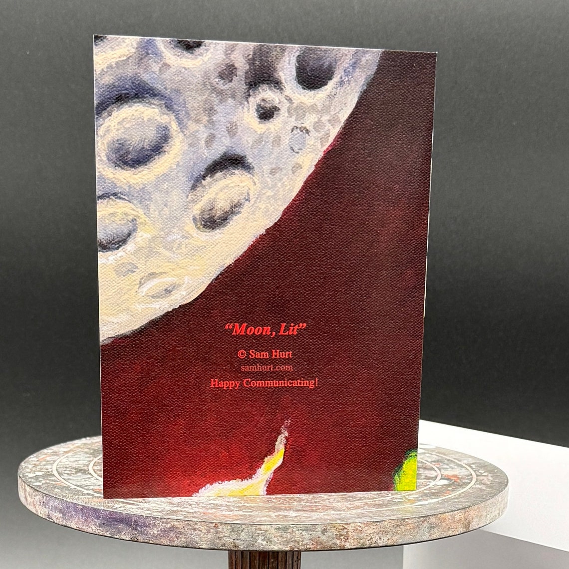 Moon, Lit - *NEW* Blank Notecard, Greeting Card, All Occasion Notecard ...