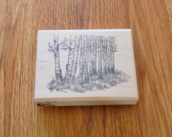 Bare tree stamp | Etsy