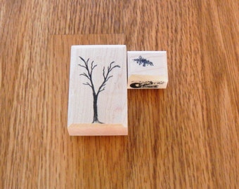 Bare tree stamp | Etsy