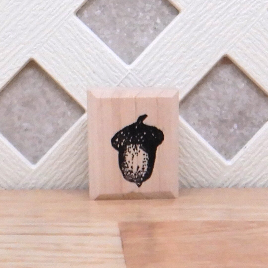 Rubber Stamp Wood Mounted Acorn Nut Card Making Stamp - Etsy