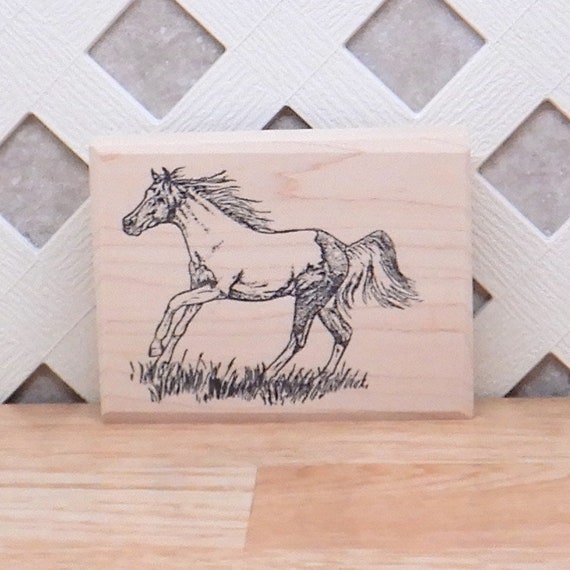 Papercraft Rubber Stamp Pinto Pony #2 H928 Wood Mounted / SUT Craft ...