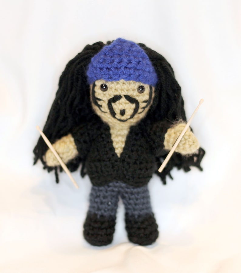 Amigurumi Art Doll Vinnie Paul Pantera Doll Crochet Plush Toy Doll With ...