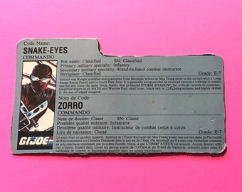 Gi Joe File Card - Etsy