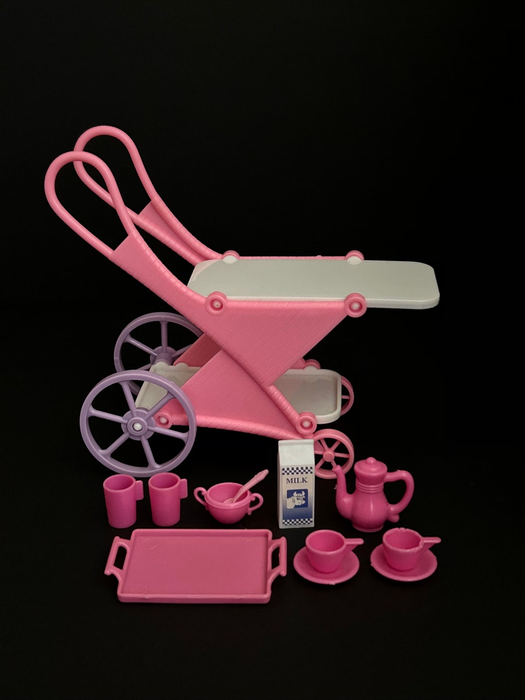 1989 Barbie Hostess Set Serving Cart Mattel ID 7348, 1980s Barbie ...