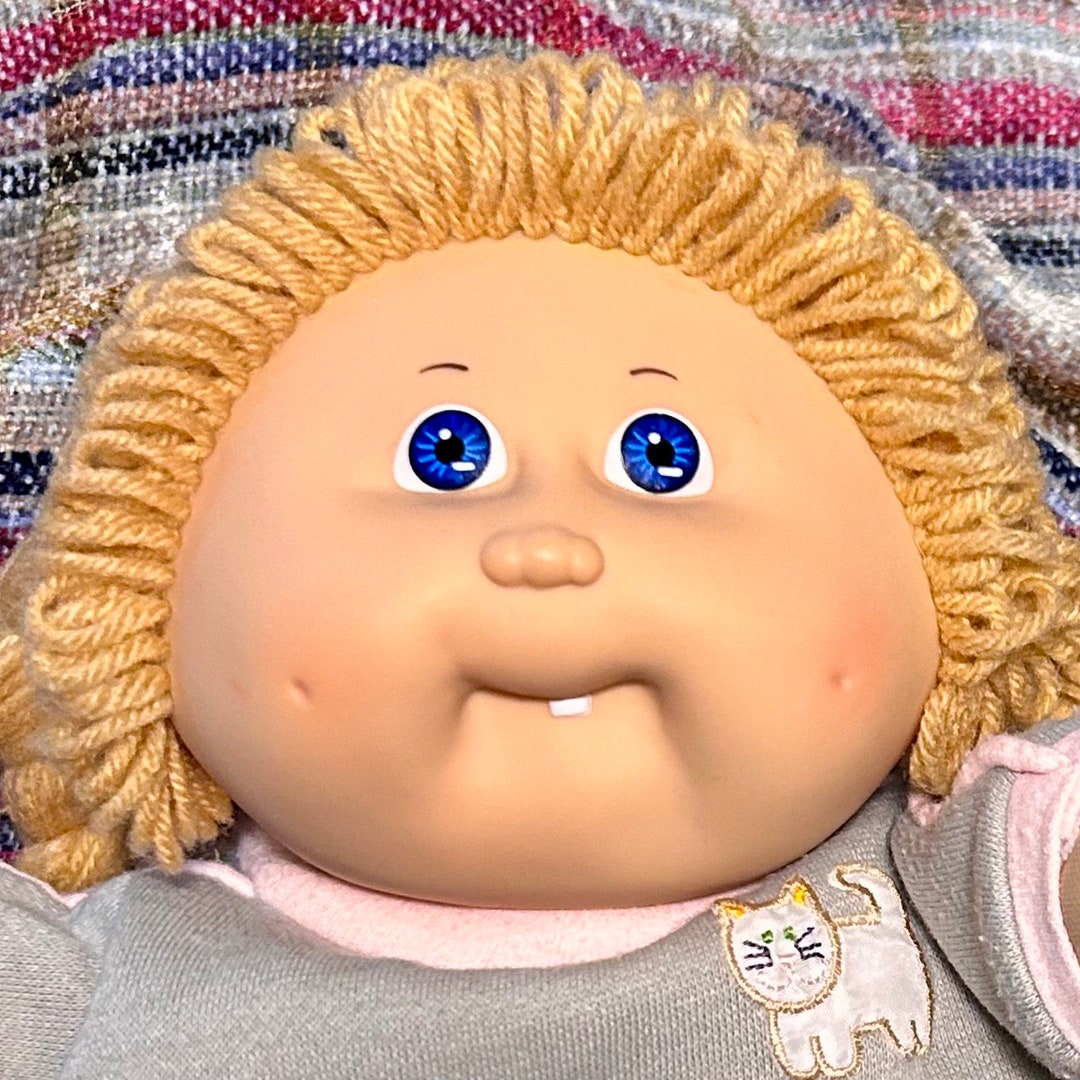1985 First Tooth Cabbage Patch Kid Doll, Blonde Blue Eyed CPK Doll ...