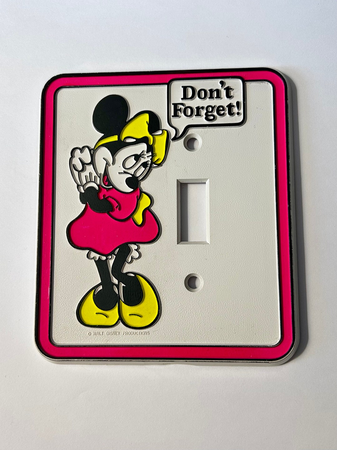 Vintage Minnie Mouse Light Switch Cover Minnie Mouse dont Forget Irwin ...