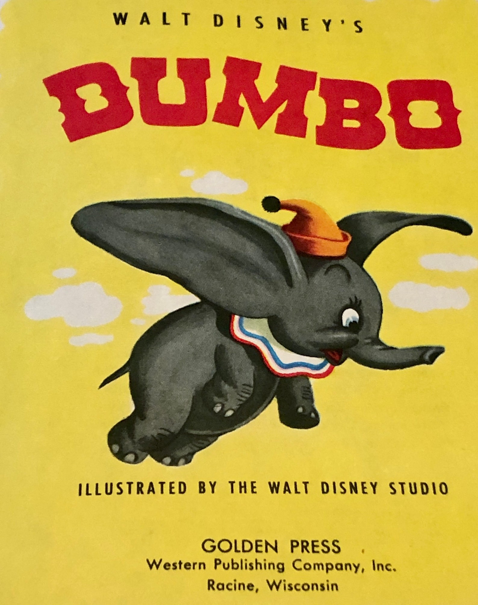 Dumbo Little Golden Book Disney Golden Books Dumbo 104-33 1982 - Etsy