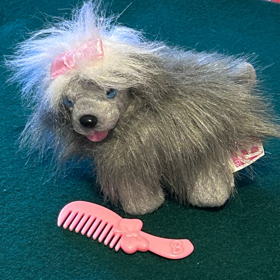 1996 Barbie Pets “honey” ID No. 67572 1990s Barbie Dogs Grey Plush ...