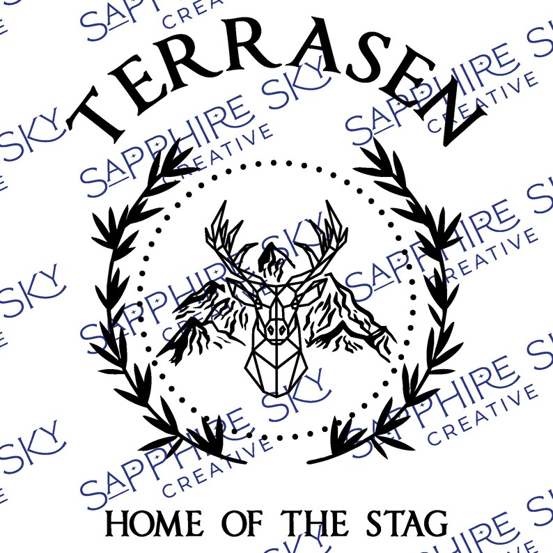 Terrasen Home of the Stag Shirt Digital Design | Throne of Glass ...