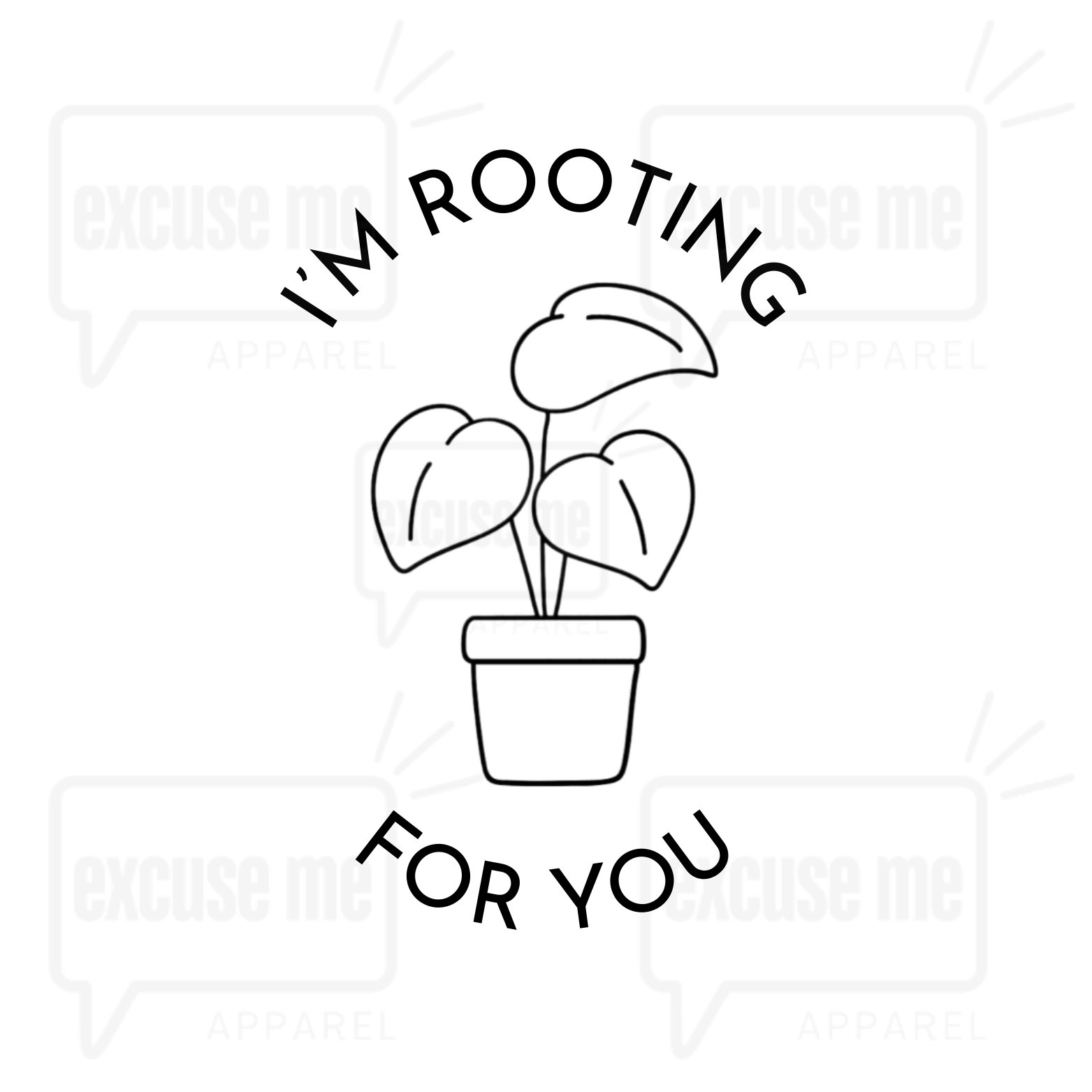 I'm Rooting for You, Digital Download, PNG, PDF, Transparent Background ...