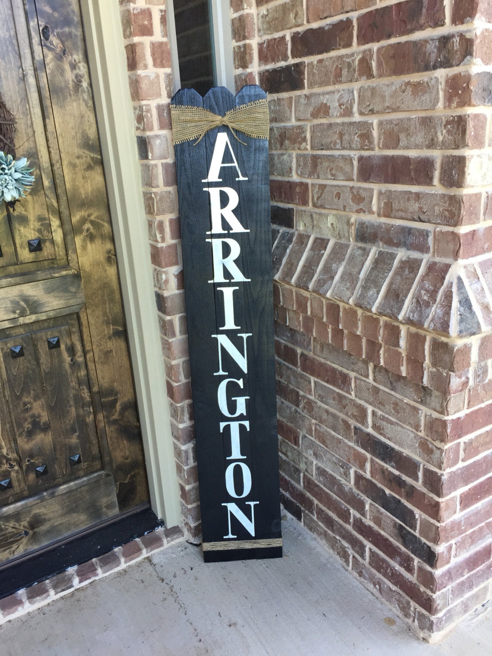 Reversible Welcome/last Name Wood Sign 58 Tall Rustic - Etsy