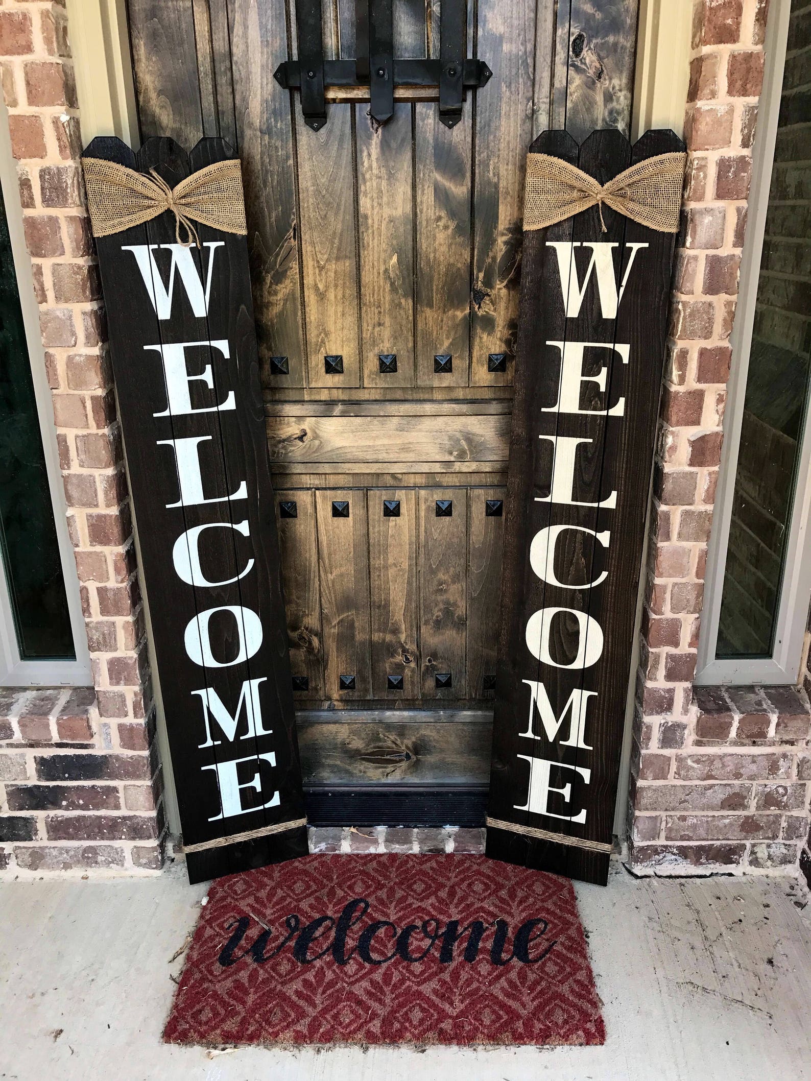 Farmhouse Rustic Wood Welcome Sign Vertical Wooden Welcome - Etsy Canada