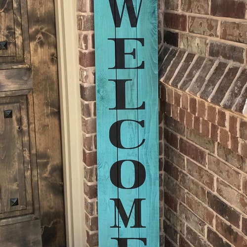Rustic Wood WELCOME Sign for Porch Rustic Welcome Sign - Etsy