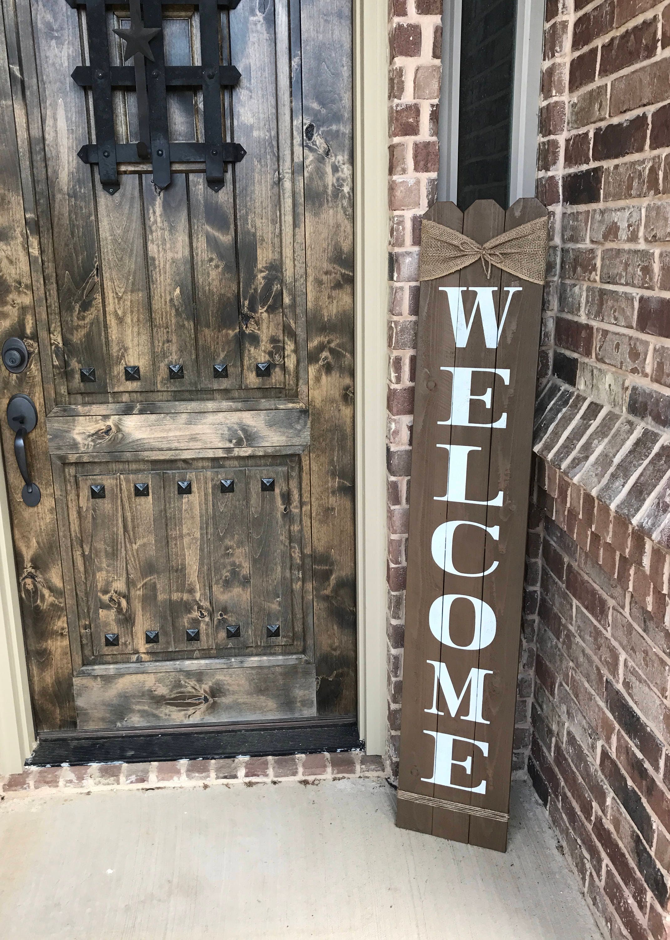 Farmhouse Rustic Wood Welcome Sign Vertical Wooden Welcome - Etsy Canada