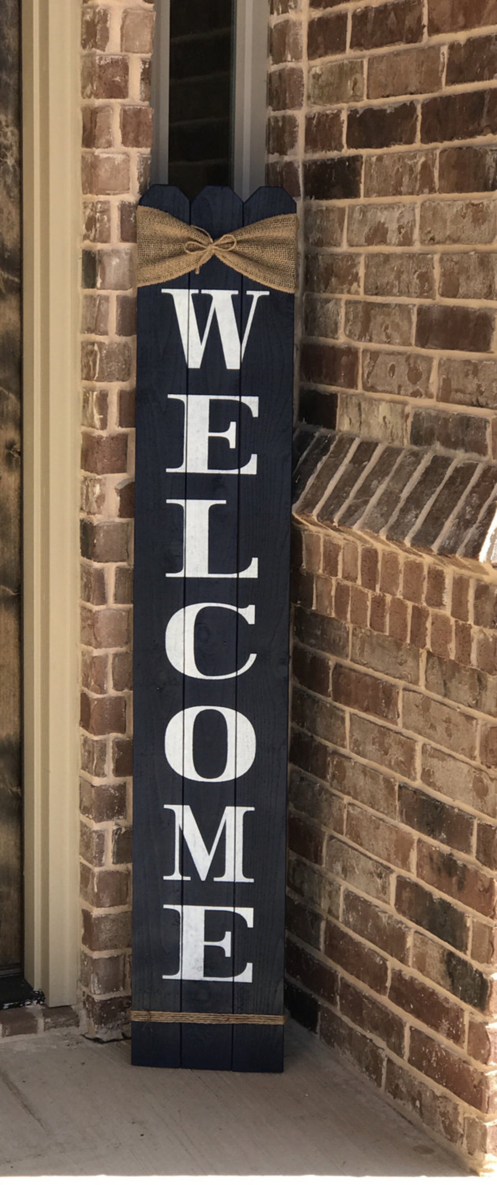 Farmhouse Rustic Wood Welcome Sign Vertical Wooden Welcome - Etsy