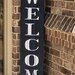 Farmhouse Rustic Wood Welcome Sign, Vertical Wooden Welcome Sign ...