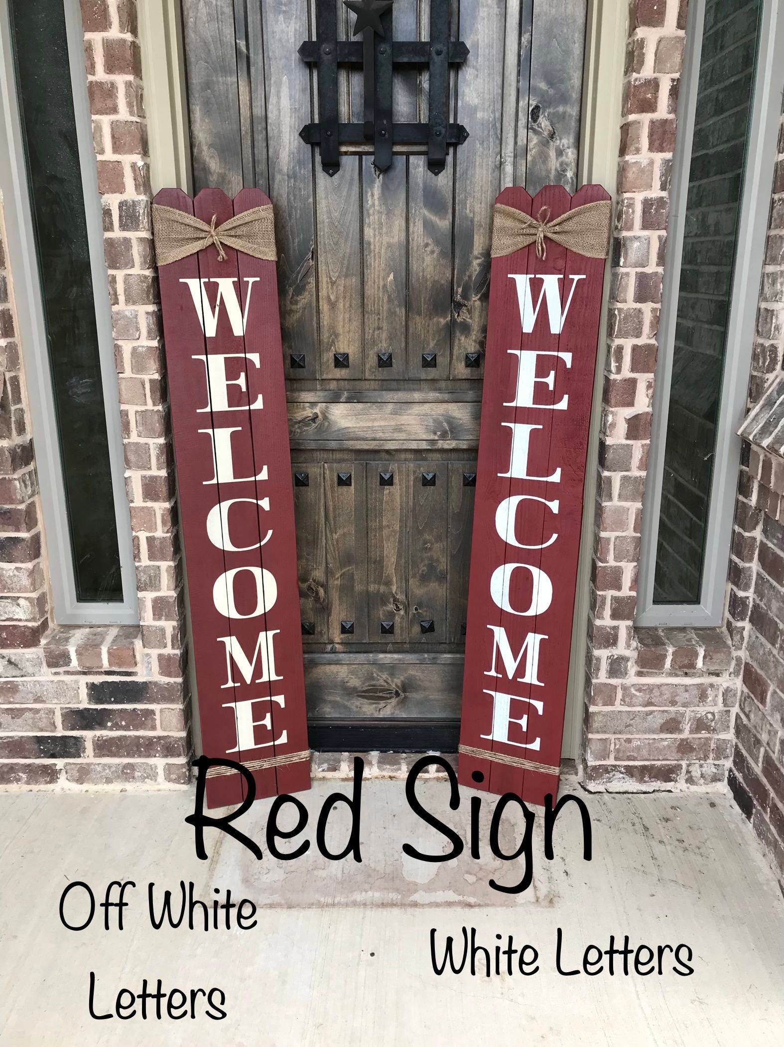 Farmhouse Rustic Wood Welcome Sign Vertical Wooden Welcome - Etsy Canada