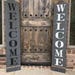 Farmhouse Rustic Wood Welcome Sign, Vertical Wooden Welcome Sign ...