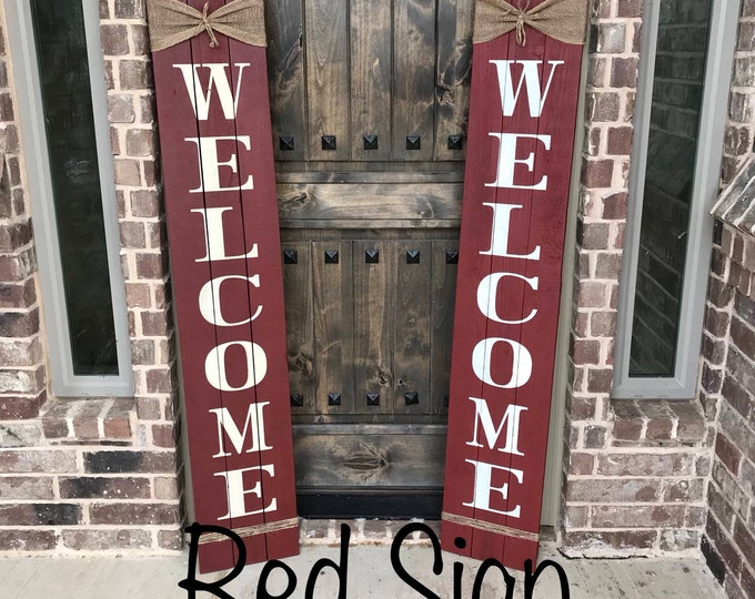 Farmhouse Rustic Welcome Sign, Welcome Sign for Front Porch, Front ...