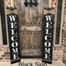 Farmhouse Rustic Wood Welcome Sign Vertical Wooden Welcome - Etsy