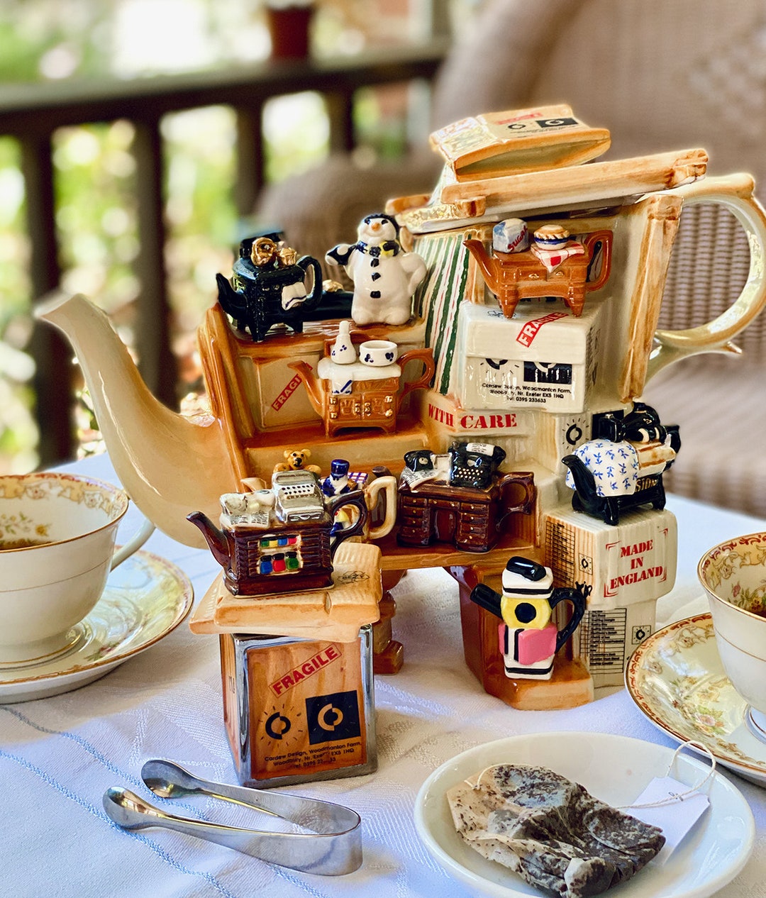 Very Rare Signed Paul Cardew Market Stall Teapot With Matching Sugar ...