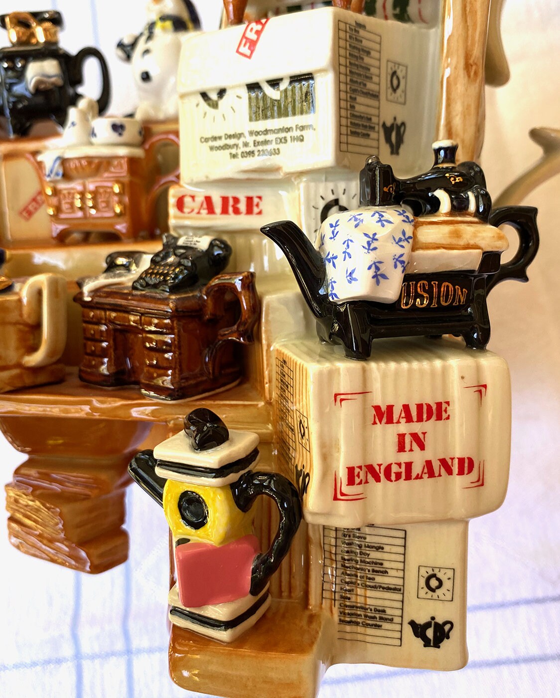 Very Rare Signed Paul Cardew Market Stall Teapot With Matching Sugar ...