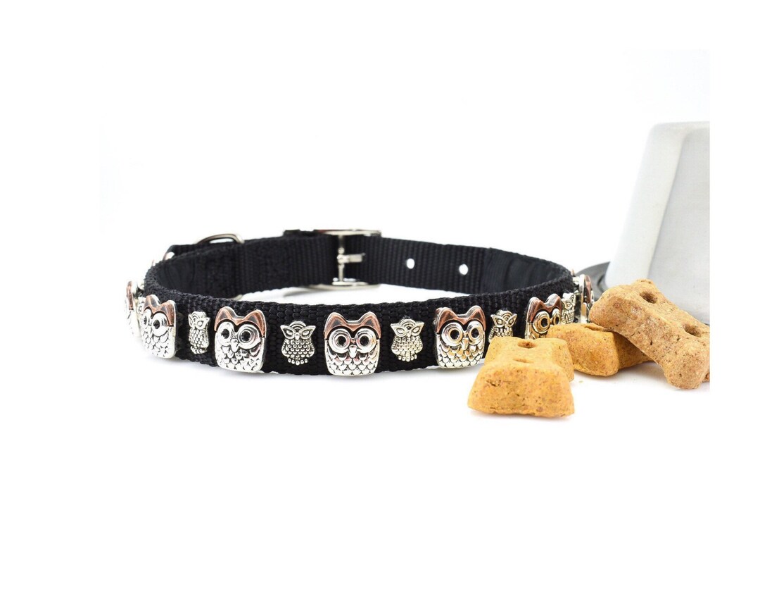Owl Dog Collar Fancy Unique Owl Pet Collar Beaded Bird - Etsy