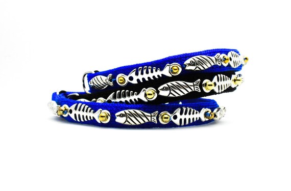 Fish Cat Collar Fish Bone Cat Collar Fancy Cat Collar Boy | Etsy