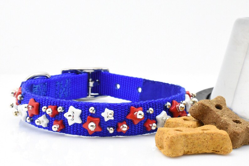 Blue Star Dog Collar Star Pet Collar Patriotic Dog Collar - Etsy