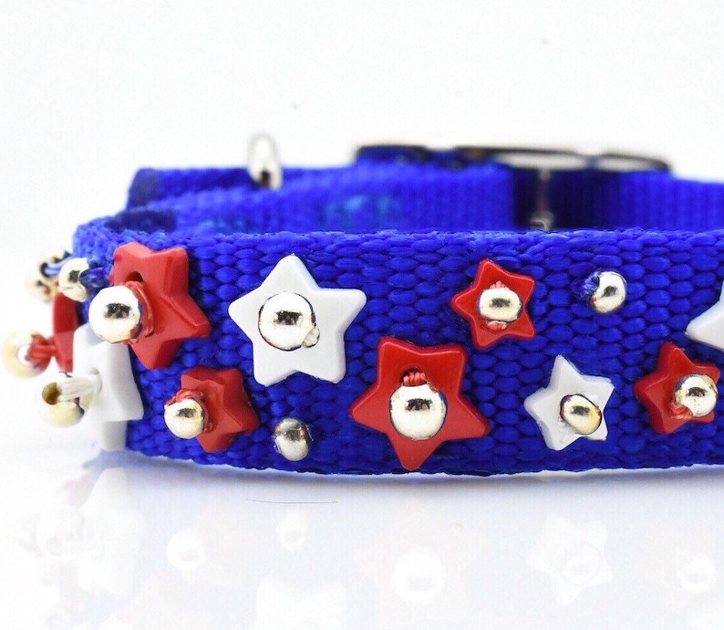 Blue Star Dog Collar Star Pet Collar Patriotic Dog Collar - Etsy