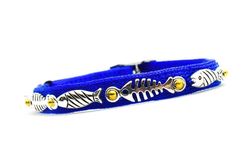 Fish Cat Collar, Fish Bone Cat Collar, Fancy Cat Collar, Boy Cat Collar ...
