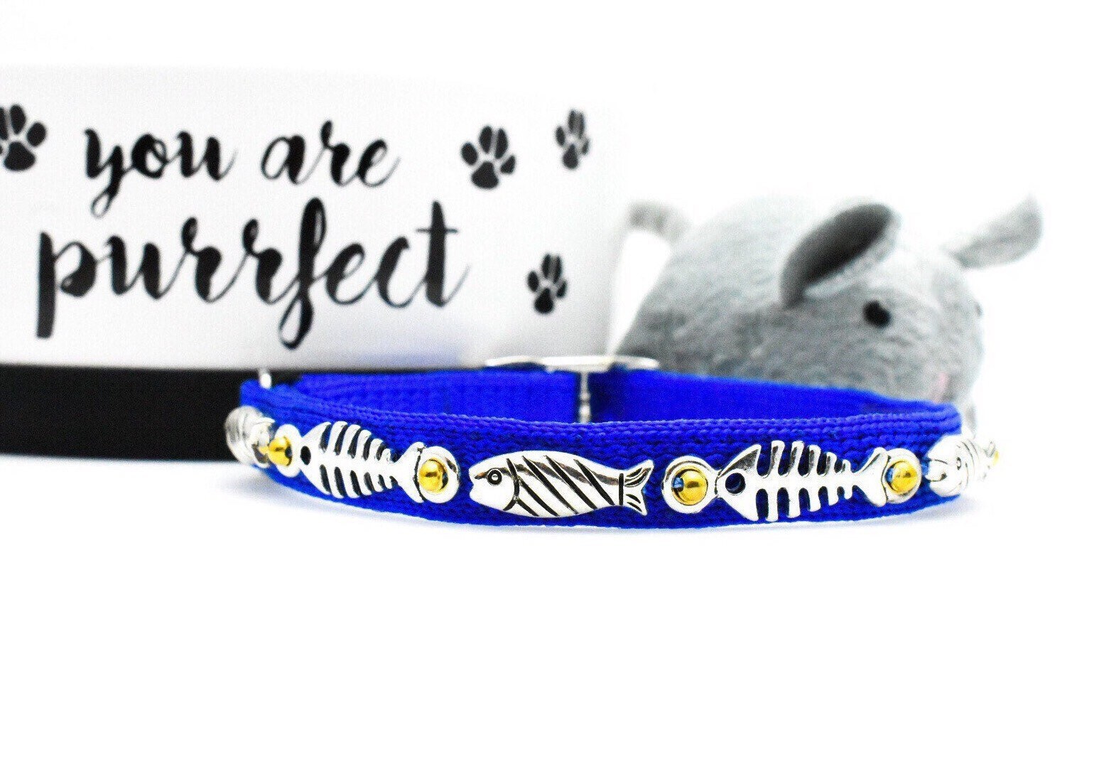 Fish Cat Collar Fish Bone Cat Collar Fancy Cat Collar Boy | Etsy