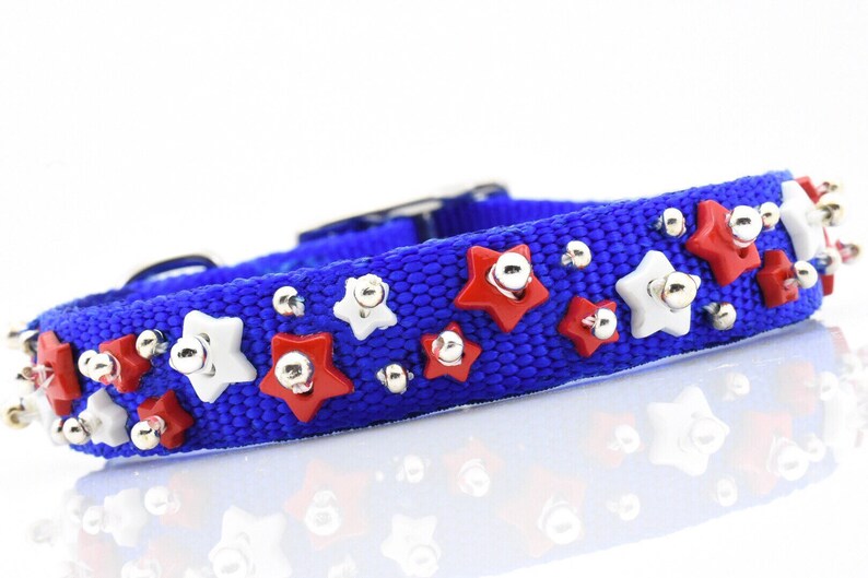 Blue Star Dog Collar Star Pet Collar Patriotic Dog Collar - Etsy