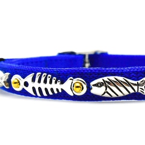 Fish Cat Collar, Fish Bone Cat Collar, Fancy Cat Collar, Boy Cat Collar ...
