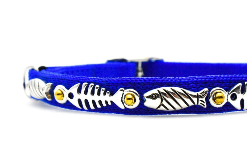 Fish Cat Collar, Fish Bone Cat Collar, Fancy Cat Collar, Boy Cat Collar ...
