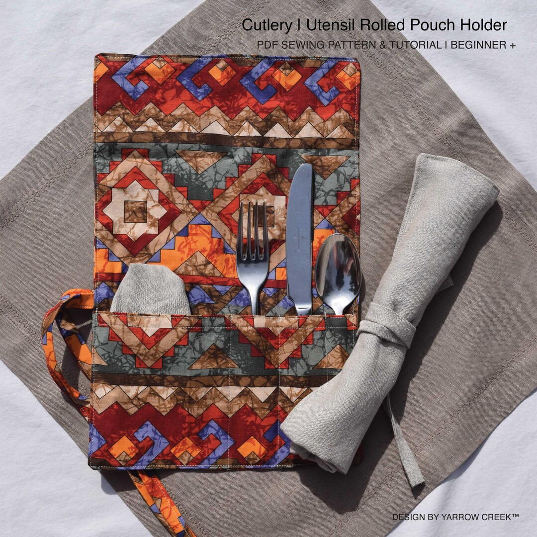 Rolled Cutlery | Utensil Holder PDF Sewing Pattern - Etsy