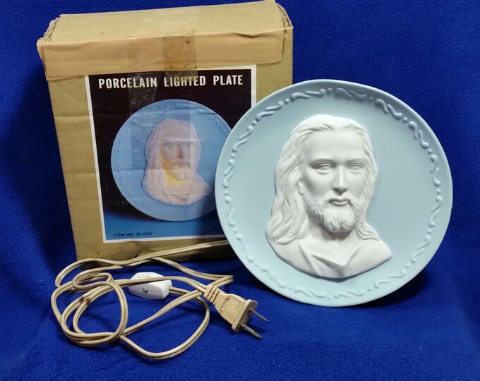 Jesus Plate Night Light Lamp / Jesus Table Lamp / House of Lloyds ...