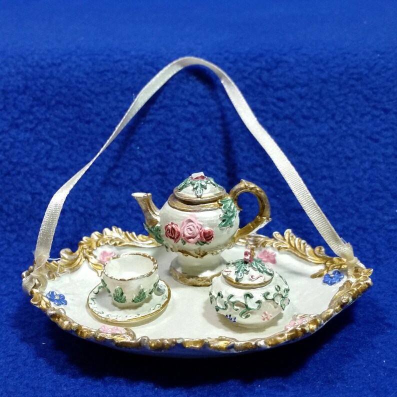 Vintage Victorian Tea Set Ornament / Victorian Tea Party - Etsy