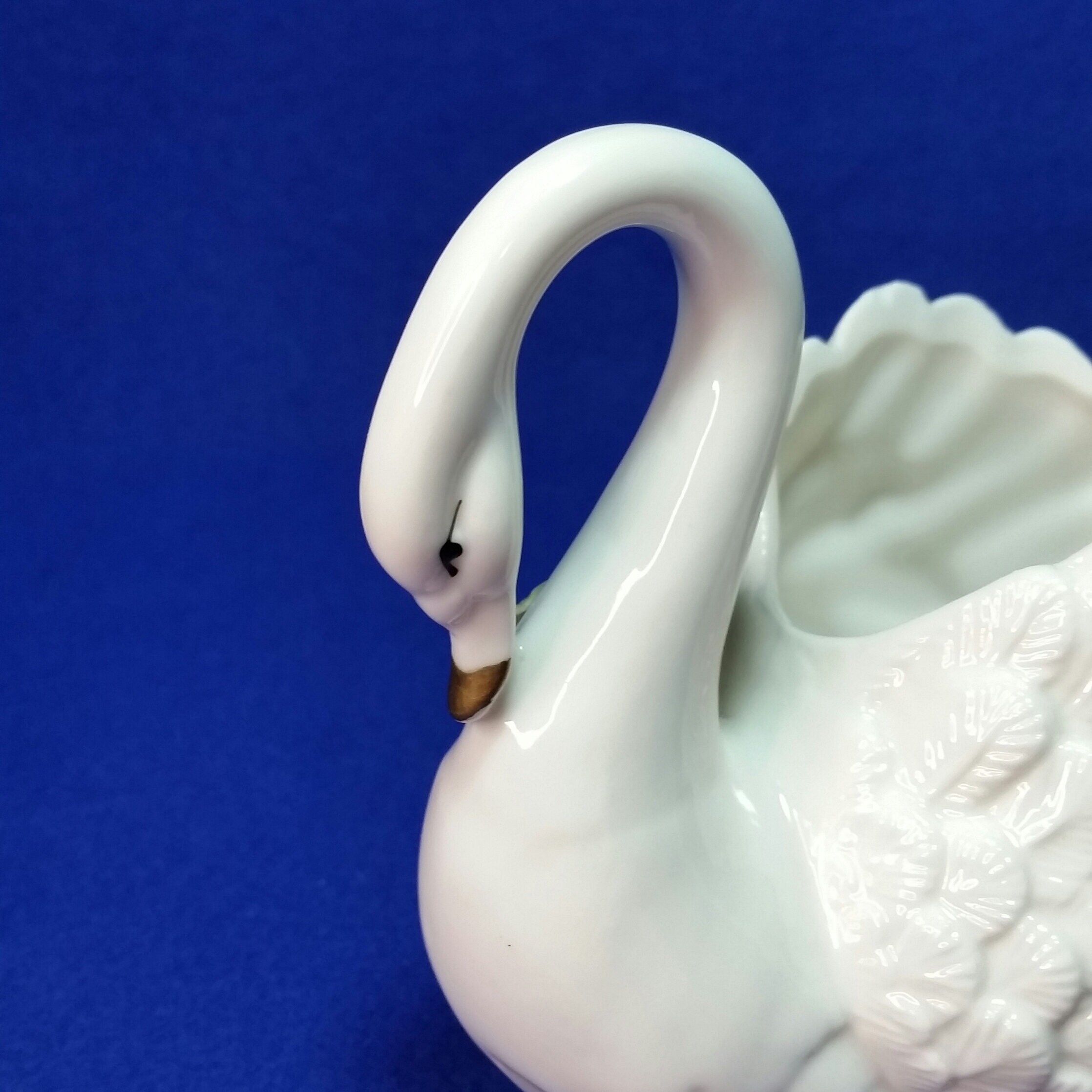 Porcelain Swan Planter / Swan Trinket Dish / K's - Etsy