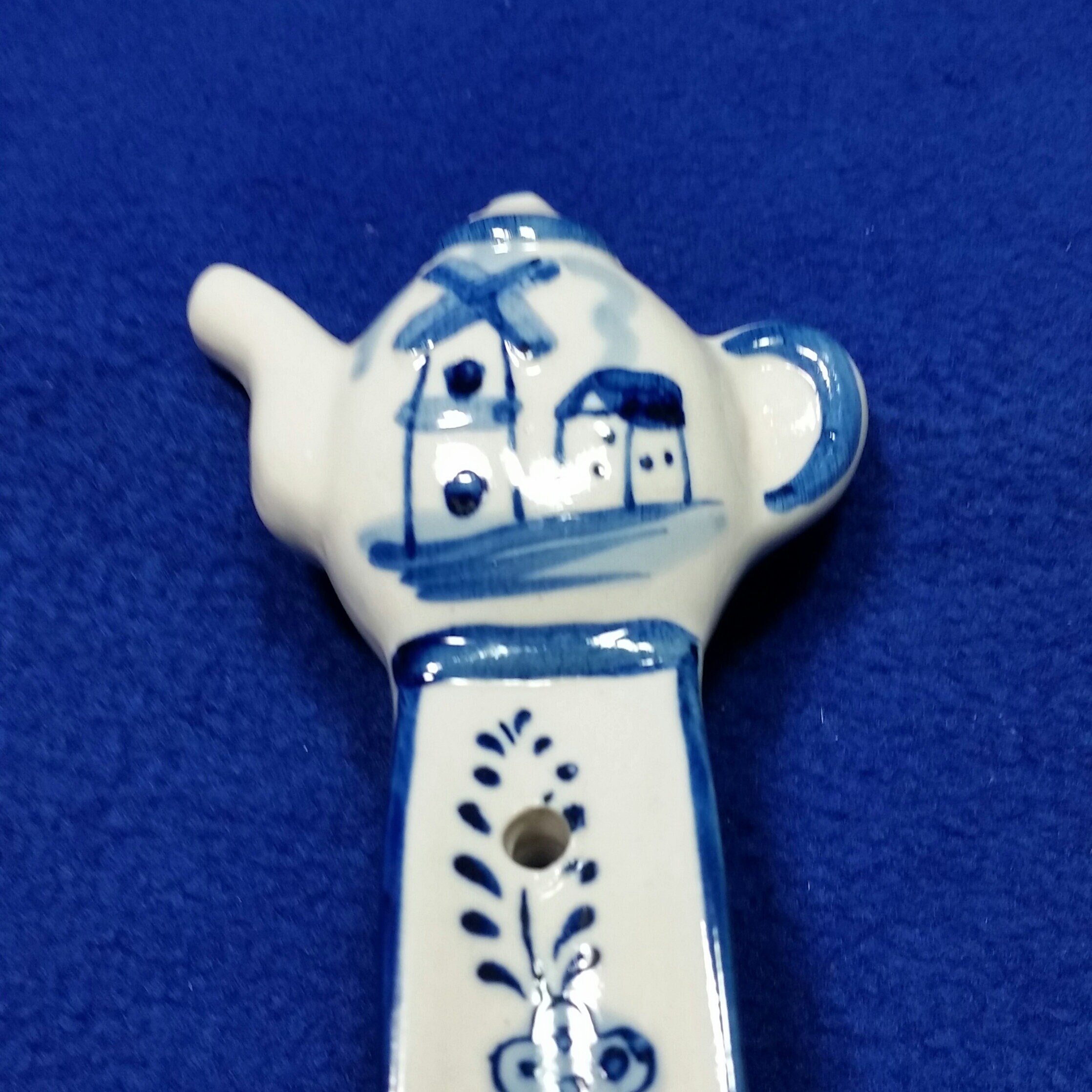 Delft Blue Spoon Rest With Windmill and Teapot on Handle / - Etsy