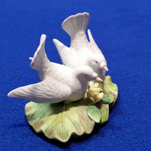 Lefton Doves Figurine / Lefton 05134 / 1985 Lefton Figurine / Vintage ...