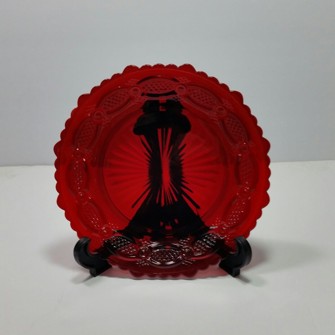 Vintage Avon 1876 Cape Cod Ruby Red Salad Plate / Avon Ruby Red ...