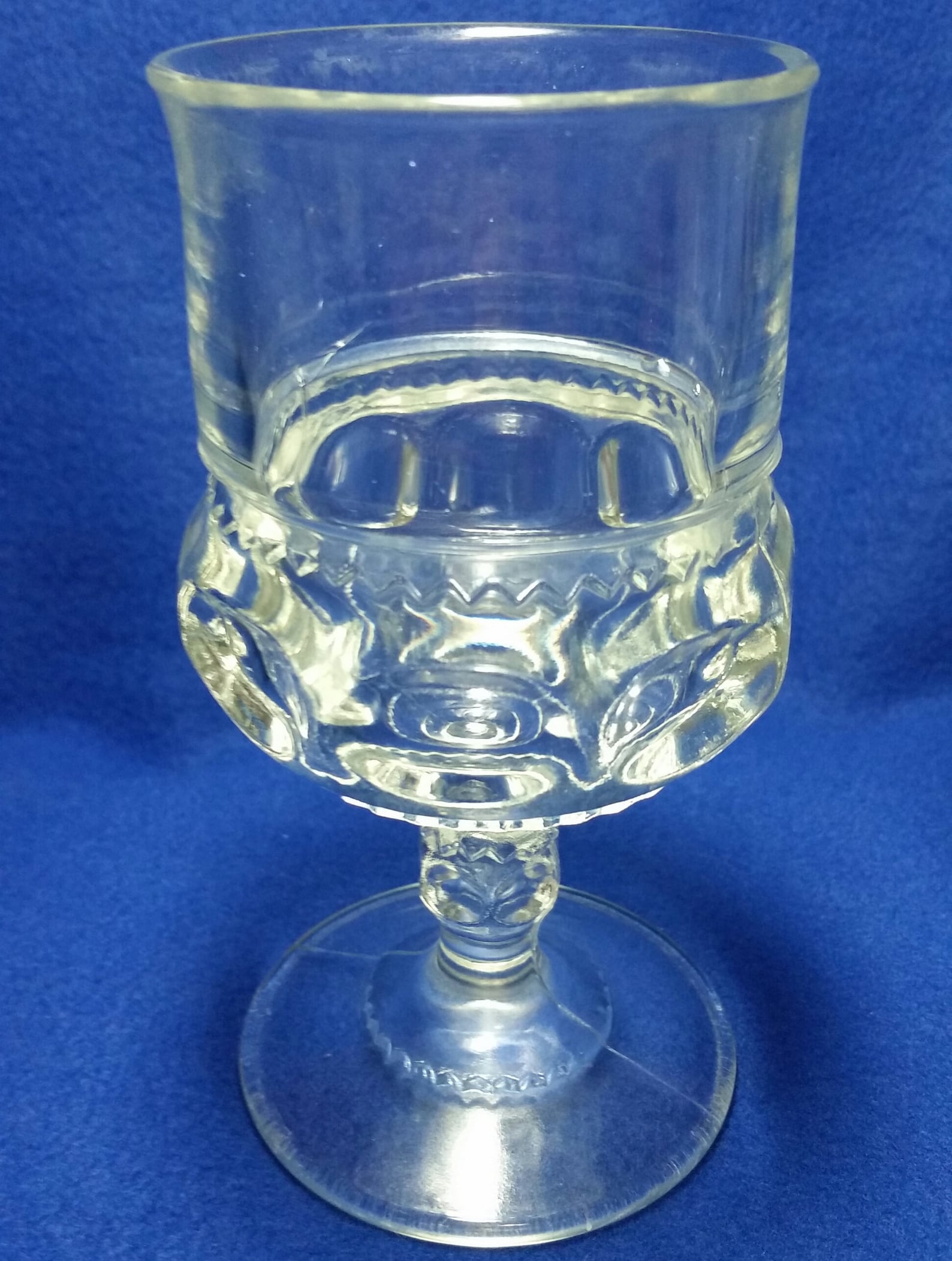 King's Crown Clear Water Goblet by Tiffin Franciscan / - Etsy